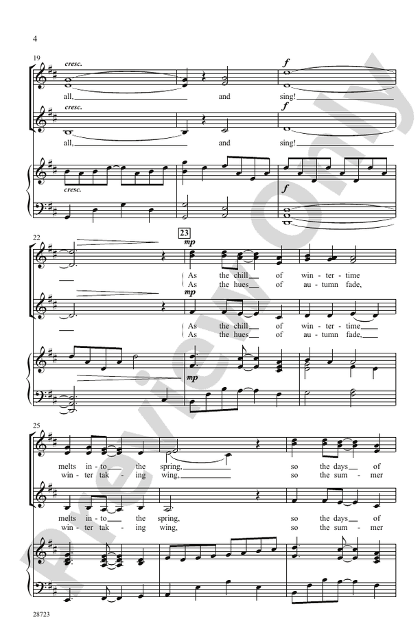 Seasons (A Choral Song Cycle): SSA Choral Octavo: Andy Beck - Digital ...