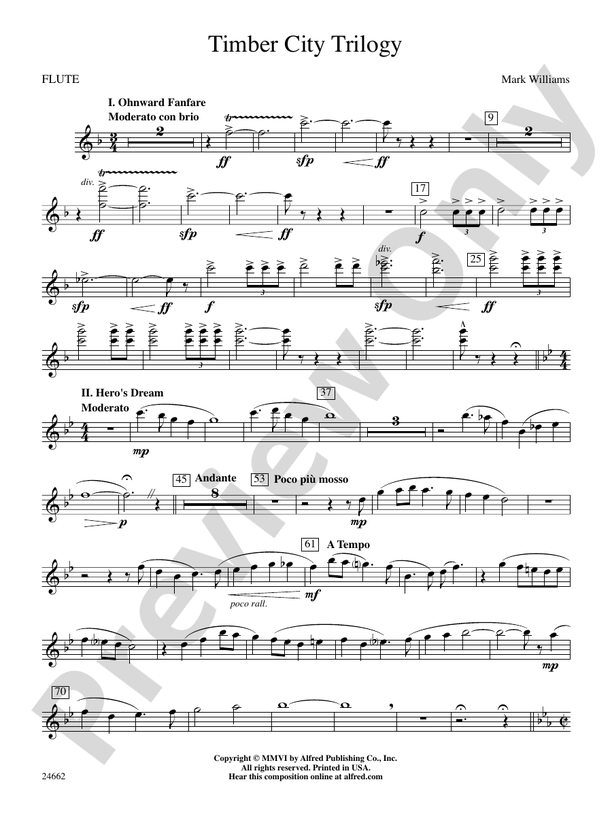 Timber City Trilogy: Flute: Flute Part - Digital Sheet Music Download