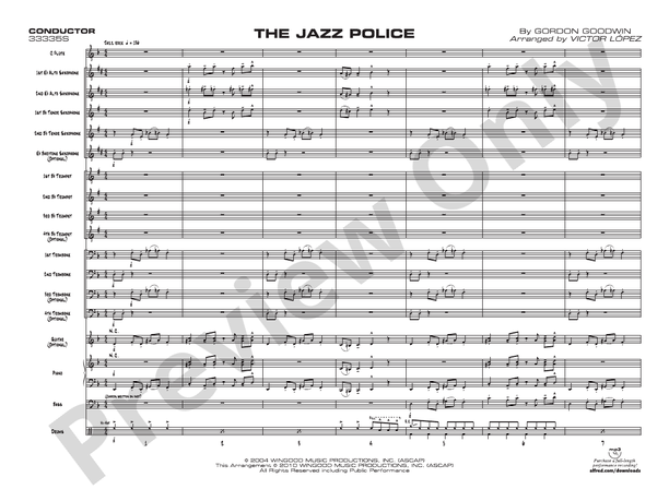 The Jazz Police: Score: Jazz Ensemble Score - Digital Sheet Music Download