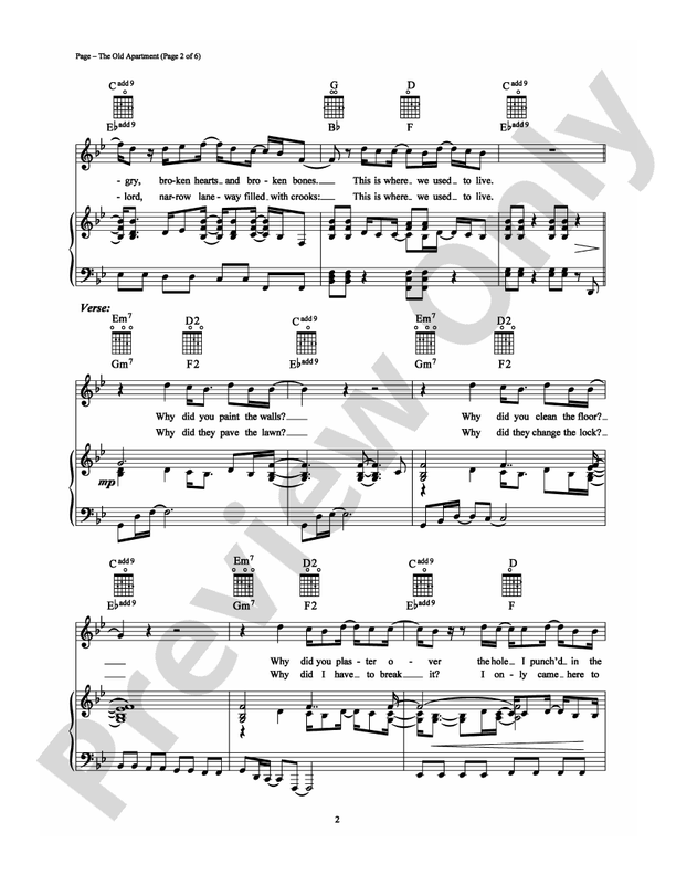 The Old Apartment: Piano/Vocal/Chords: Barenaked Ladies - Digital Sheet ...