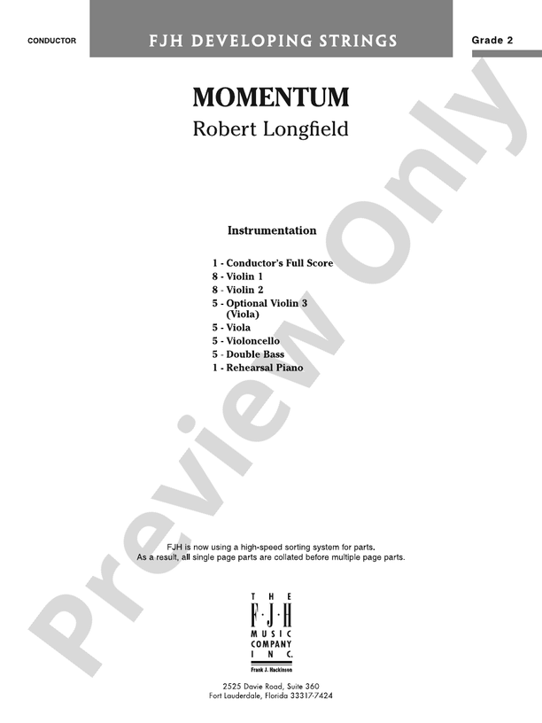 Momentum: Score: String Orchestra Score: Robert Longfield - Digital ...