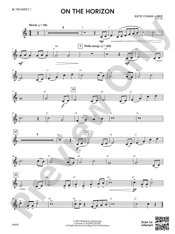 On the Horizon: 1st B-flat Trumpet: 1st B-flat Trumpet Part - Digital Sheet Music Download
