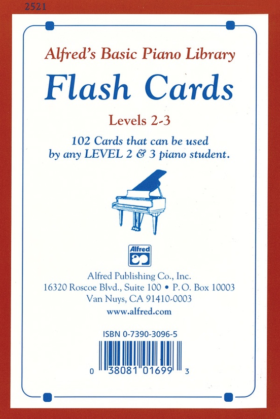 Alfred's Basic Piano Library: Flash Cards, Levels 2 & 3: Piano Flash ...