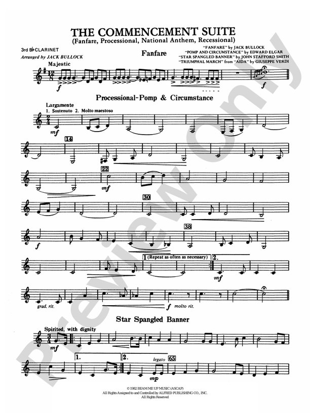 Commencement Suite (featuring a Fanfare, Processional, The National ...