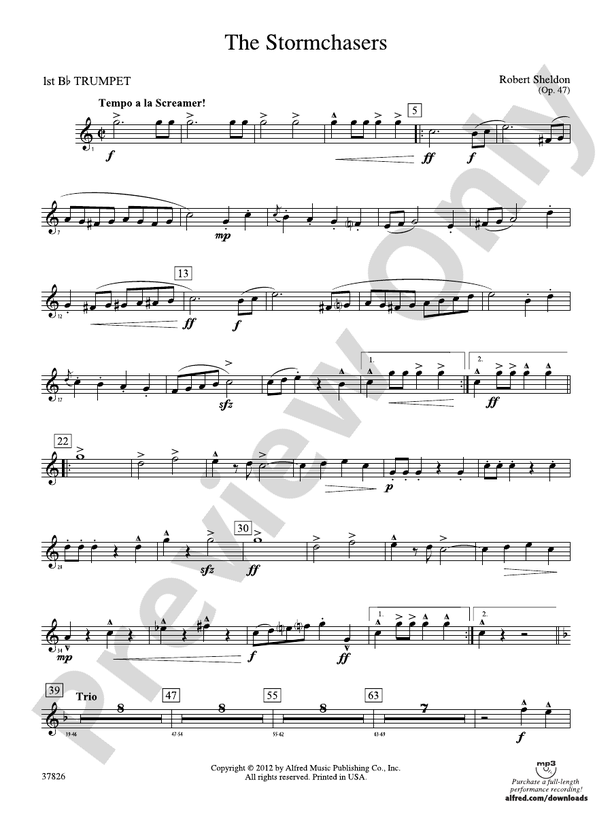 The Stormchasers: 1st B-flat Trumpet: 1st B-flat Trumpet Part - Digital ...