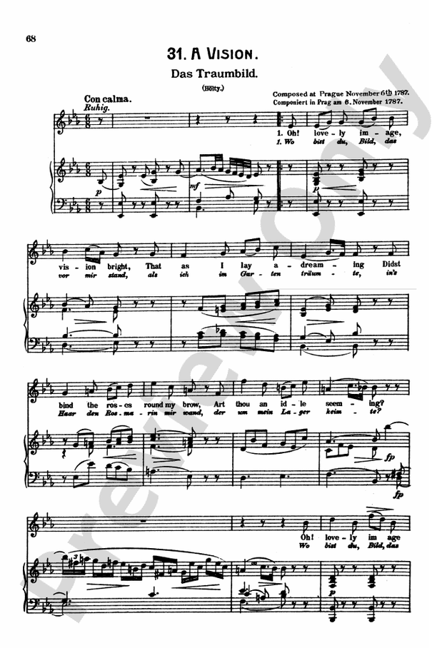 Mozart: 39 Songs for Medium High Voice (German/English/French/Italian ...