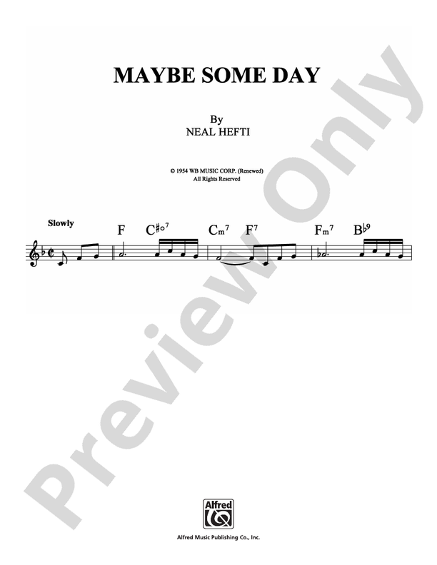 Maybe Some Day: Lead Sheet: Neal Hefti - Digital Sheet Music Download