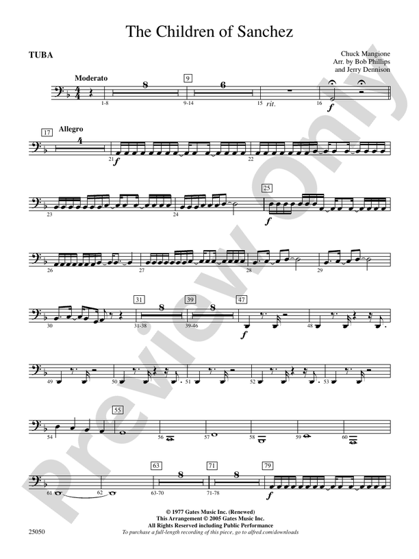 The Children of Sanchez: Tuba: Tuba Part - Digital Sheet Music Download