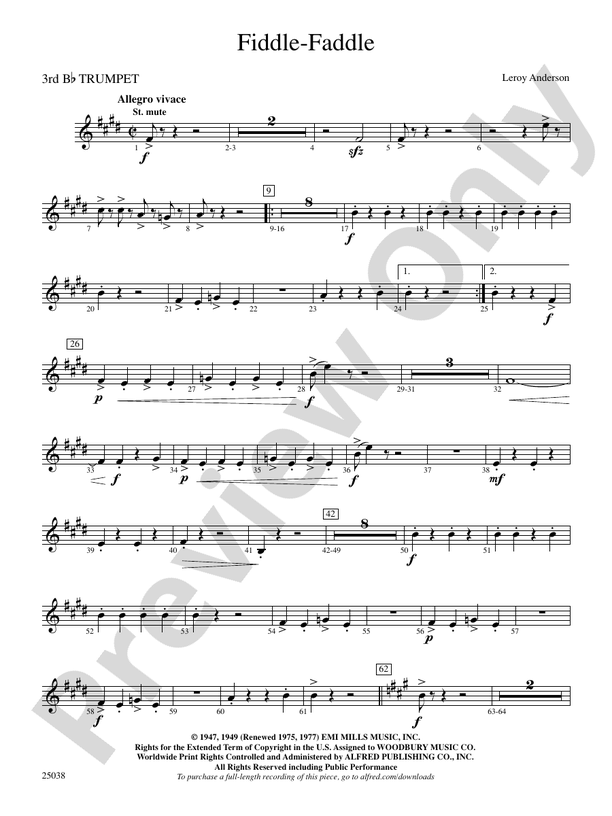 Fiddle-Faddle: 3rd B-flat Trumpet: 3rd B-flat Trumpet Part - Digital ...