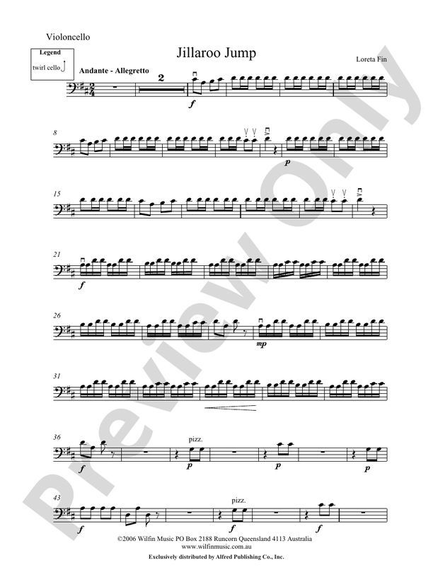 Jillaroo Jump: Cello: Cello Part - Digital Sheet Music Download