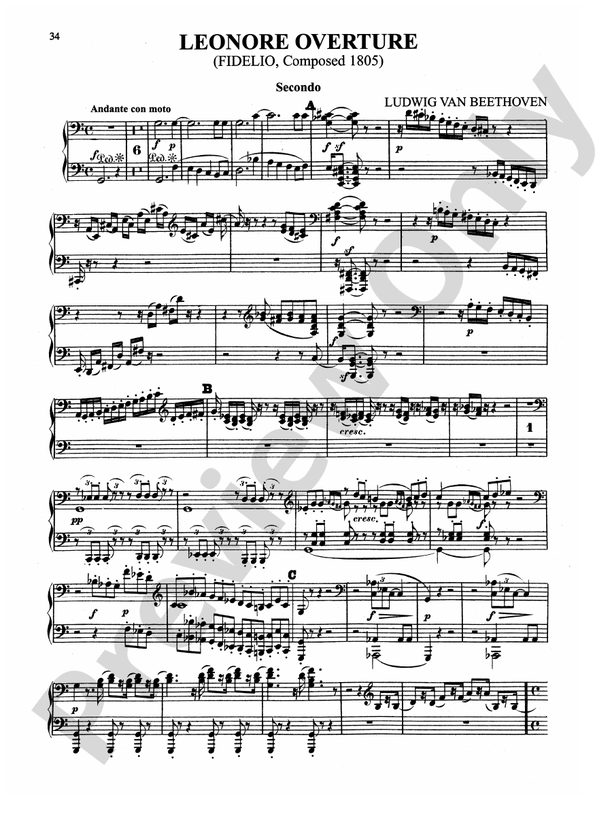 Beethoven: Overtures (Arranged): Leonore (Fidelio 1805) Part - Digital ...