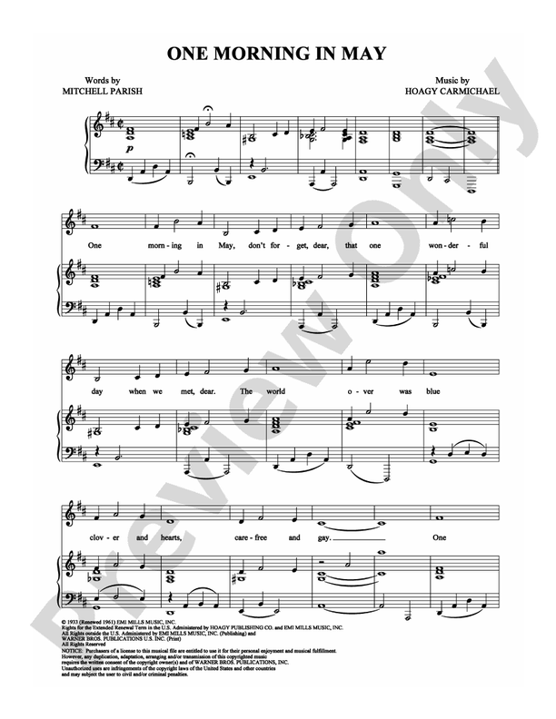 One Morning in May: Piano/Vocal/Chords: Hoagy Carmichael - Digital ...
