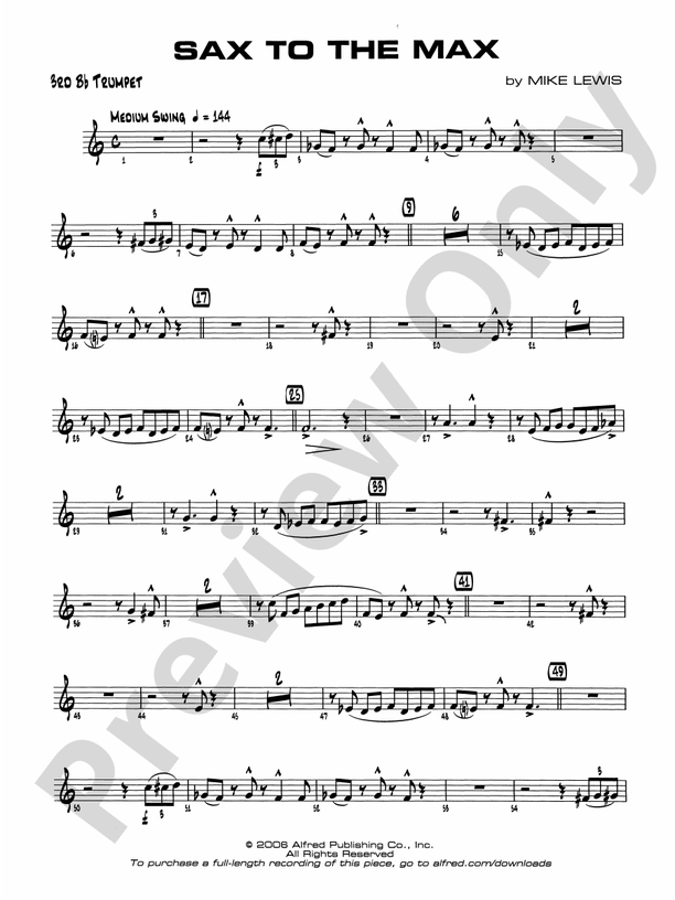Sax to the Max: 3rd B-flat Trumpet: 3rd B-flat Trumpet Part - Digital ...