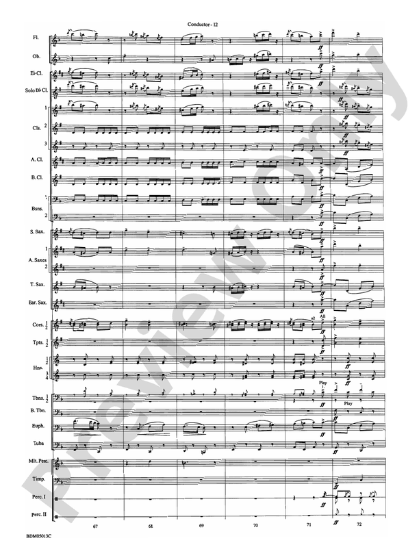 Pineapple Poll (Suite from the Ballet): Score: Concert Band Score - Digital Sheet Music Download