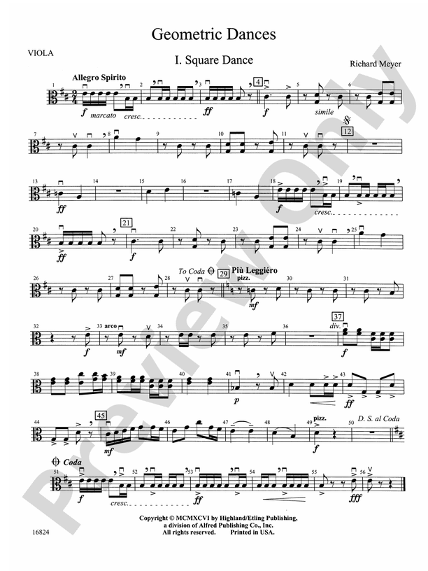 Geometric Dances: Viola: Viola Part - Digital Sheet Music Download