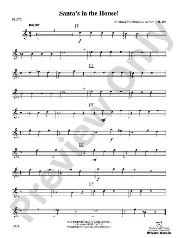 Santa's in the House!: Flute: Flute Part - Digital Sheet Music Download