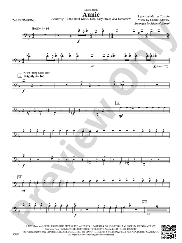 Annie: 2nd Trombone: 2nd Trombone Part - Digital Sheet Music Download