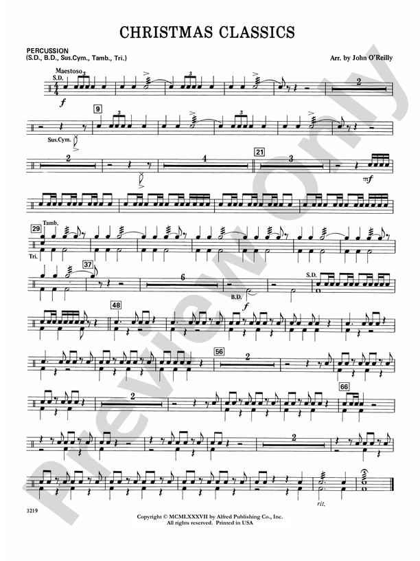 Christmas Classics: 1st Percussion: 1st Percussion Part - Digital Sheet ...
