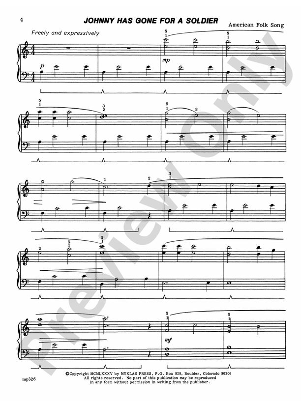 American Folk Songs: Piano - Digital Sheet Music Download
