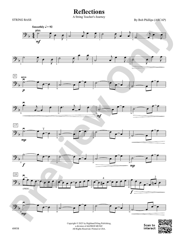 Reflections: String Bass: String Bass Part - Digital Sheet Music Download