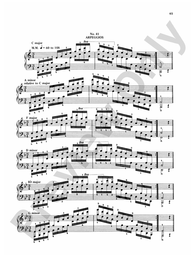 Hanon: The Virtuoso Pianist (Complete): No. 41 Part - Digital Sheet Music Download