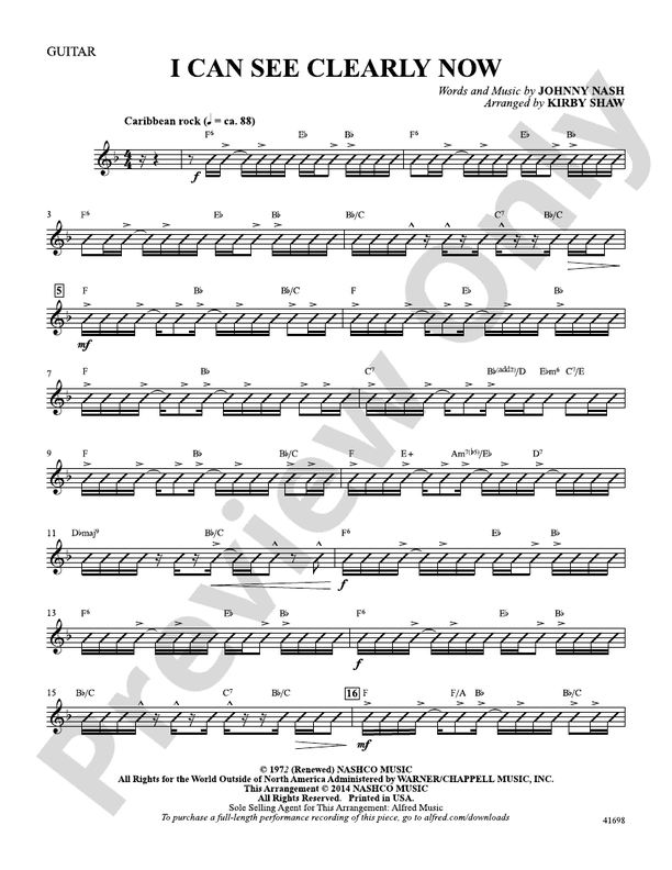 I Can See Clearly Now: Guitar: Guitar Part - Digital Sheet Music Download