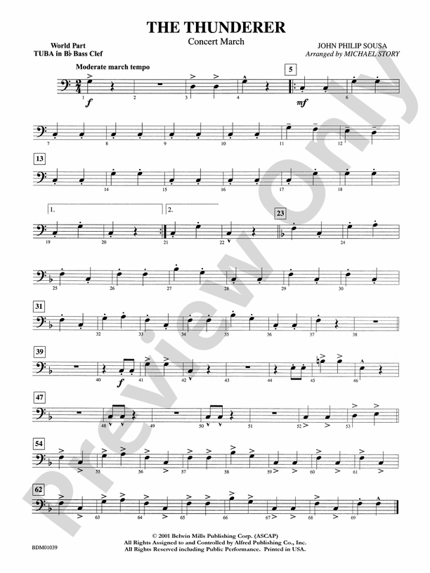 The Thunderer: WP B-flat Tuba B.C.: WP B-flat Tuba B.C. Part - Digital ...