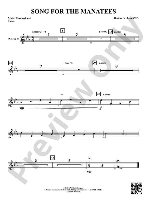 Song For The Manatees: 4th Mallet Percussion: 4th Mallet Percussion ...