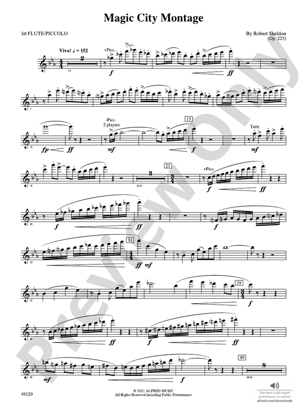 Magic City Montage: Flute: Flute Part - Digital Sheet Music Download