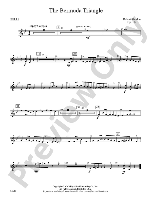 The Bermuda Triangle: Bells: Bells Part - Digital Sheet Music Download