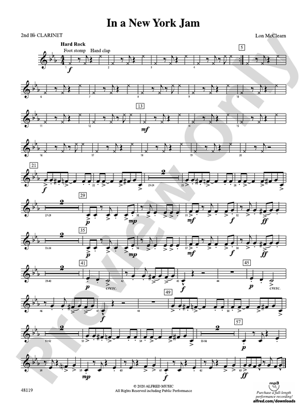 In a New York Jam: 2nd B-flat Clarinet: 2nd B-flat Clarinet Part ...