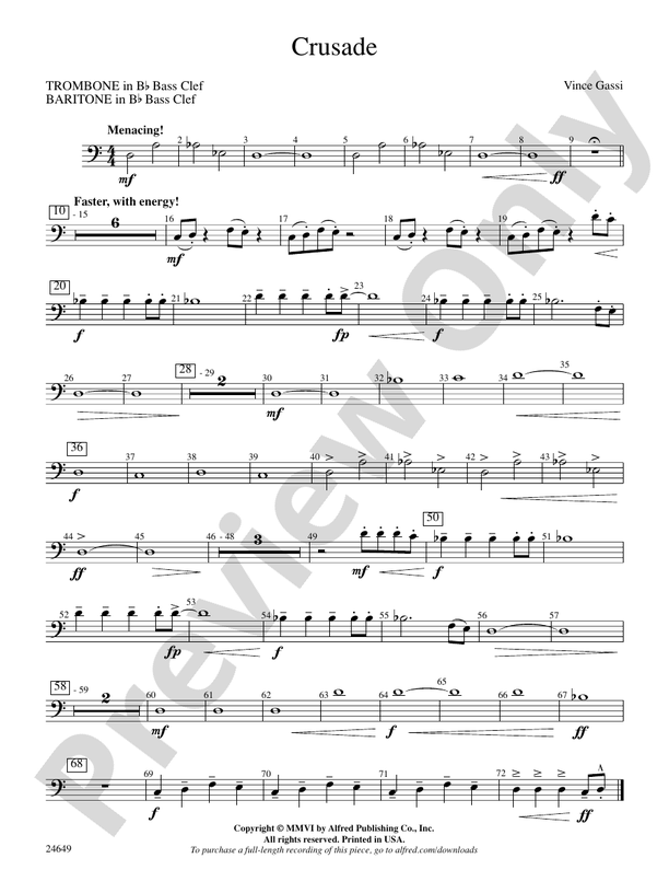 Crusade: (wp) 1st B-flat Trombone B.C.: (wp) 1st B-flat Trombone B.C ...