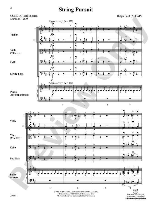 String Pursuit: Score: String Orchestra Score - Digital Sheet Music ...