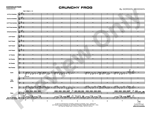 Crunchy Frog: Score: Jazz Ensemble Score - Digital Sheet Music Download