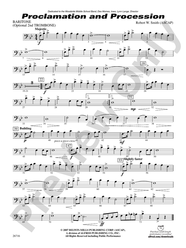 Proclamation and Procession: Baritone B.C.: Baritone B.C. Part ...