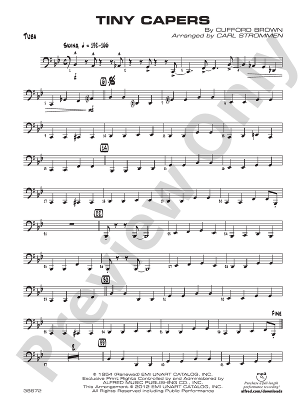 Tiny Capers: Tuba: Tuba Part - Digital Sheet Music Download