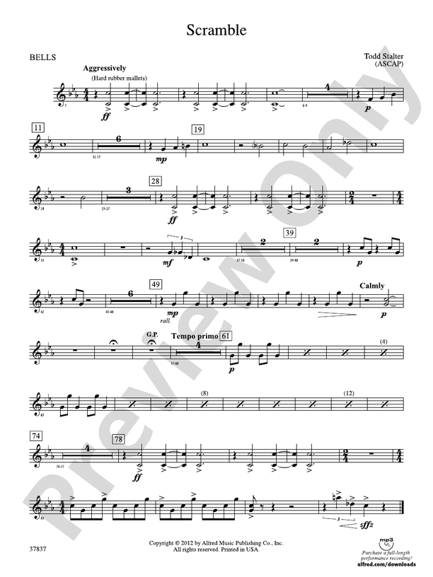 Scramble: Bells: Bells Part - Digital Sheet Music Download