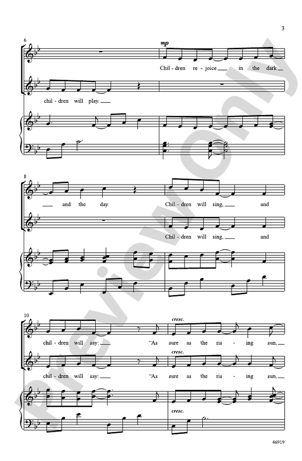 Children Will Run: 2-Part Choral Octavo: David Waggoner - Digital Sheet Music Download