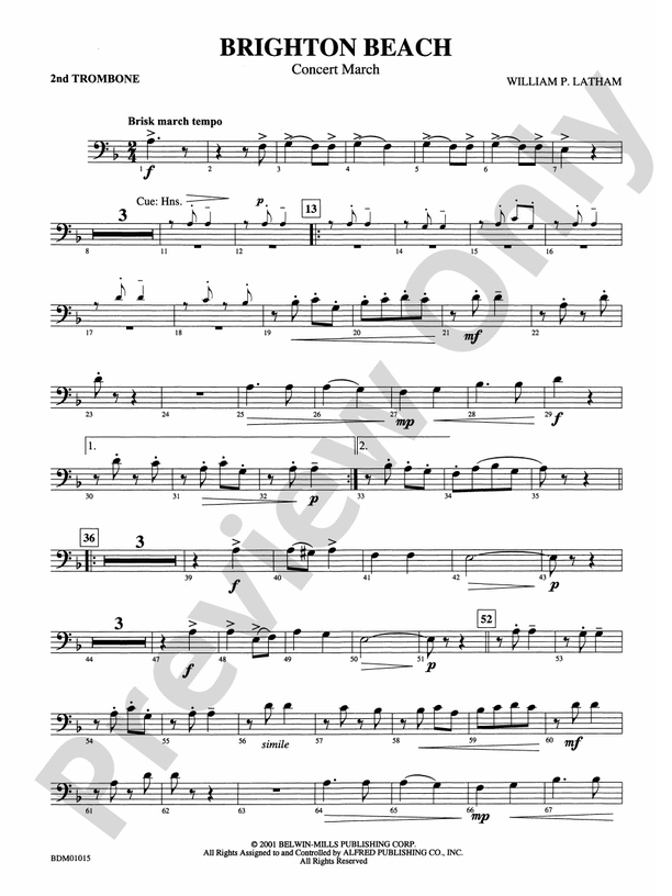 Brighton Beach: 2nd Trombone Part - Digital Sheet Music Download