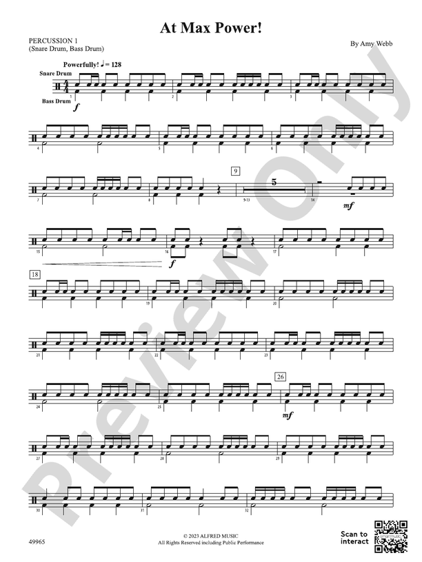 At Max Power!: 1st Percussion: 1st Percussion Part - Digital Sheet ...