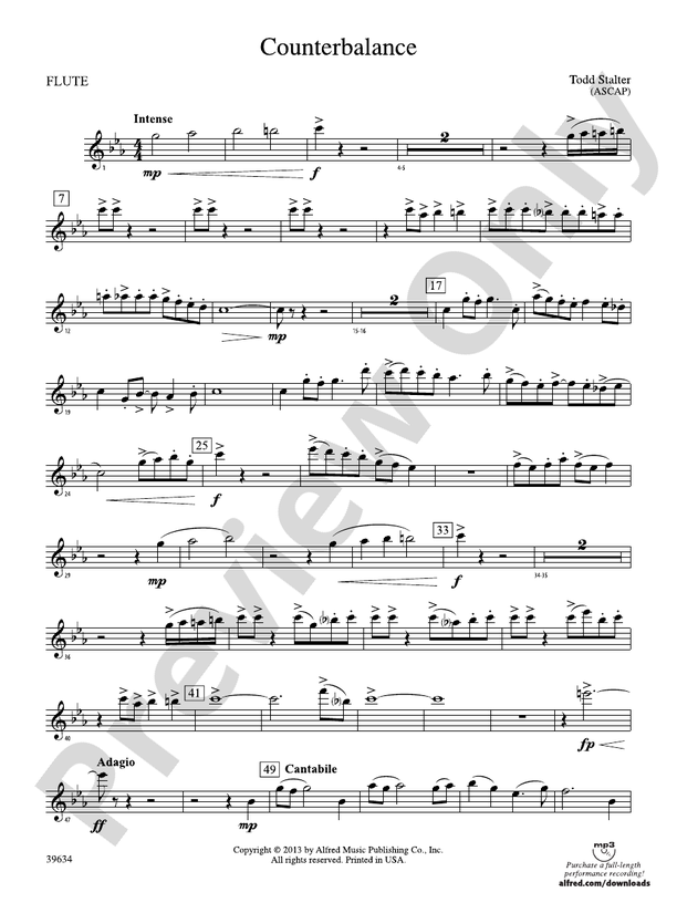 Counterbalance: Flute: Flute Part - Digital Sheet Music Download