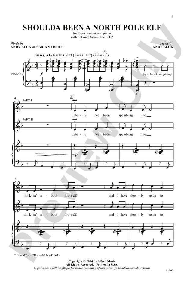 Shoulda Been a North Pole Elf: 2-Part Choral Octavo: Brian Fisher ...