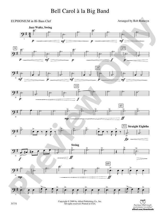 Bell Carol a la Big Band: (wp) B-flat Baritone B.C.: (wp) B-flat ...