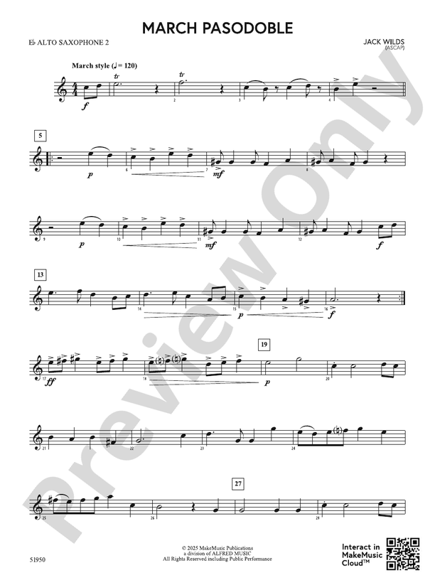 March Pasodoble: 2nd E-flat Alto Saxophone: 2nd E-flat Alto Saxophone ...