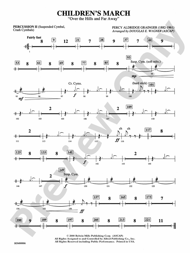 Children's March: 2nd Percussion: 2nd Percussion Part - Digital Sheet Music Download