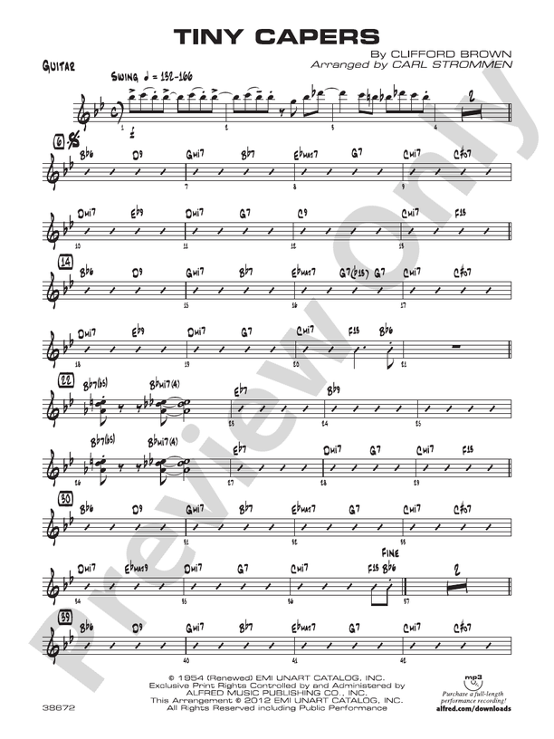 Tiny Capers: Guitar: Guitar Part - Digital Sheet Music Download