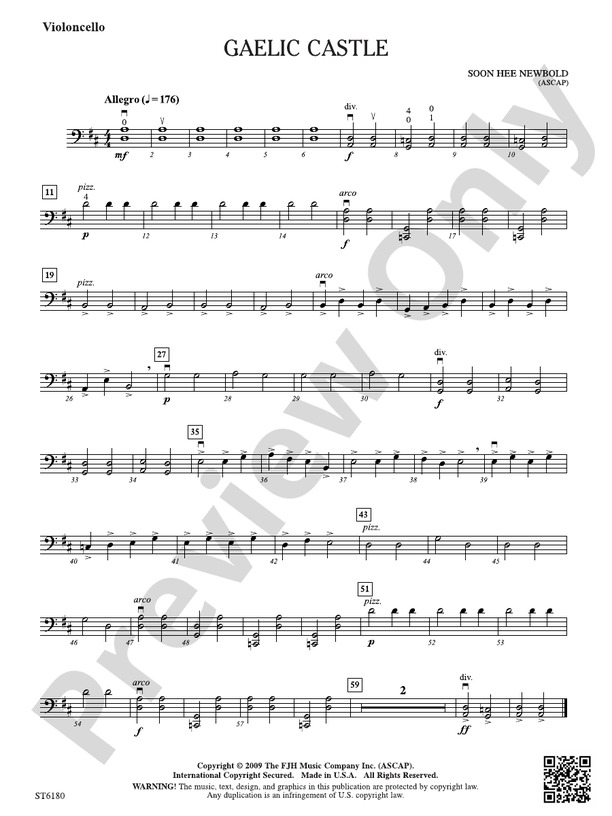 Gaelic Castle: Violoncello: Violoncello Part: Soon Hee Newbold ...