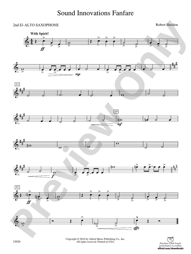 Sound Innovations Fanfare: 2nd E-flat Alto Saxophone: 2nd E-flat Alto ...