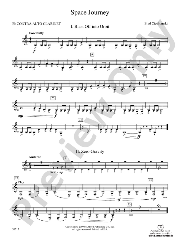 Space Journey: (wp) E-flat Contrabass Clarinet: (wp) E-flat Contrabass Clarinet World Part ...
