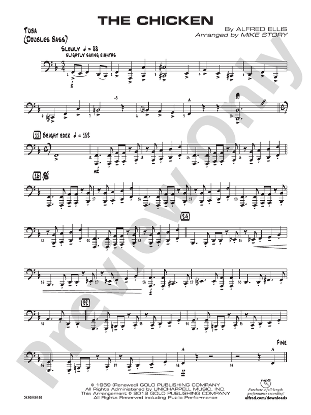 The Chicken: Tuba: Tuba Part - Digital Sheet Music Download